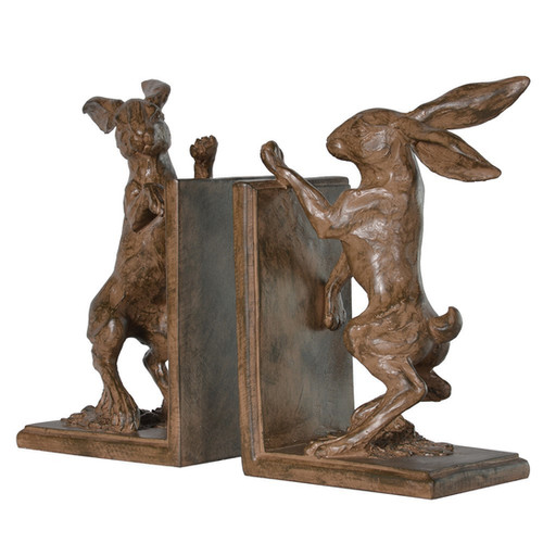 Boxing Hare Bookends | Hallam Whittle & Co