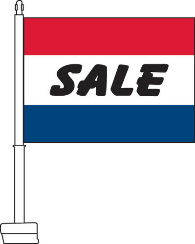 Sale (Red, White, & Blue) Car Flag | Midwest Auto Dealer