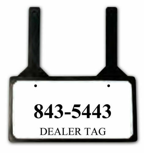 RUBBER JIFFY DEMO TAG BAG LICENSE PLATE HOLDER BLACK TEMPORARY ...