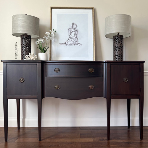 Antique Hepplewhite Buffet Solid Mahogany Buffet, Traditional Sideboard ...