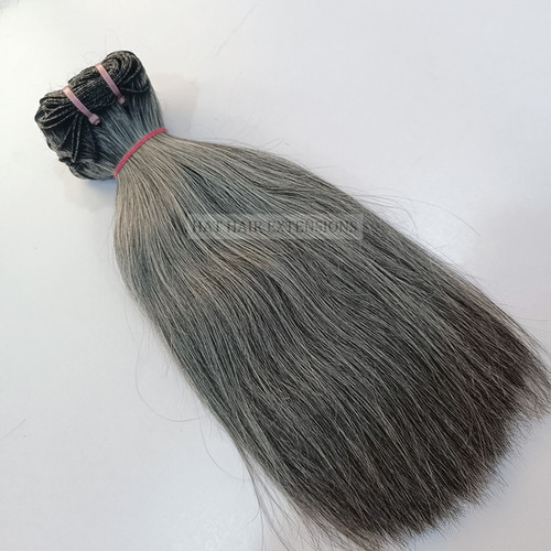Grey Human Hair Extensions Indian Grey Human Hair Extensions straight ...