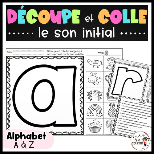 Sons initiaux - Découpe et colle les images | Prof à la course