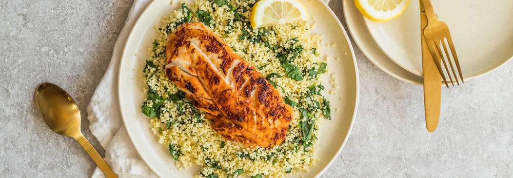 Spicy Harissa Cod & Couscous