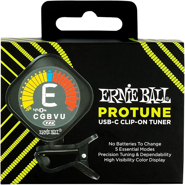 P09627 ProTune USB-C Rechargeable Clip-On Tuner : Ernie Ball | Bounty Music