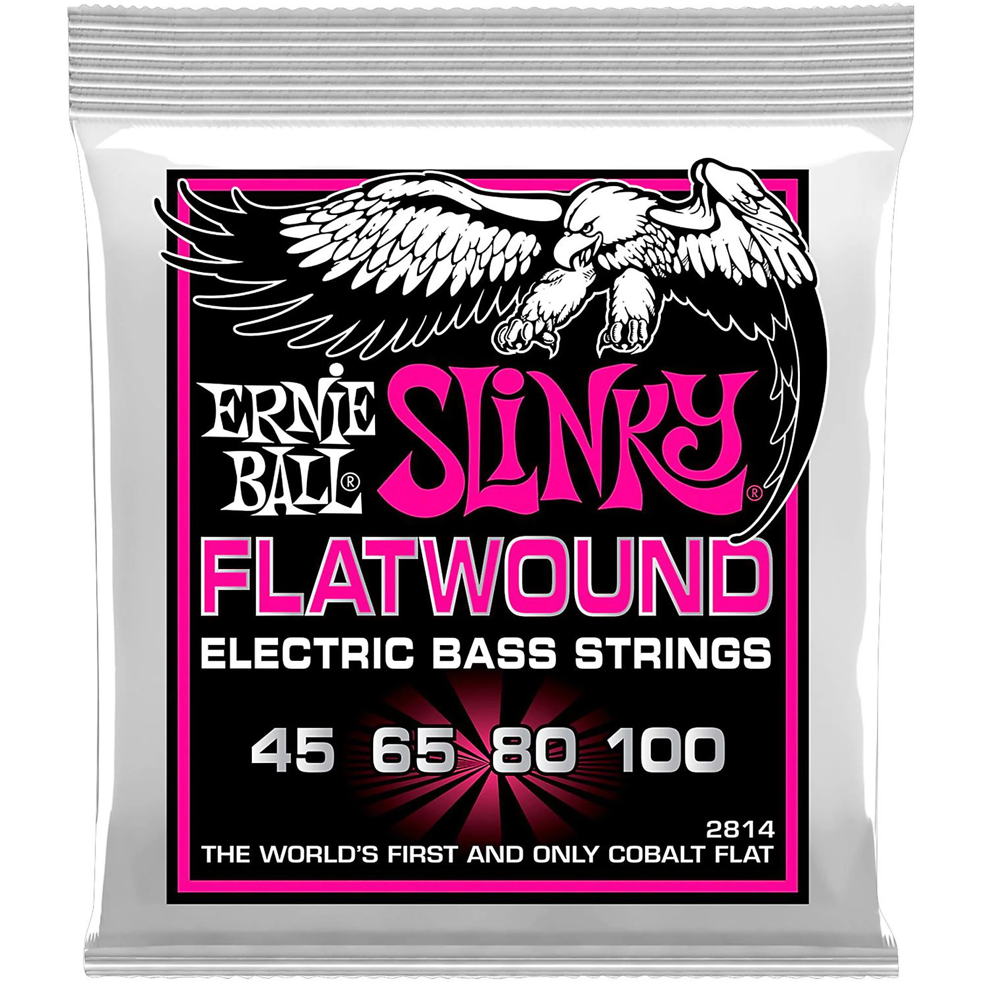 2814 Slinky Flatwound Super Electric Bass Strings (45-100) : Ernie Ball ...