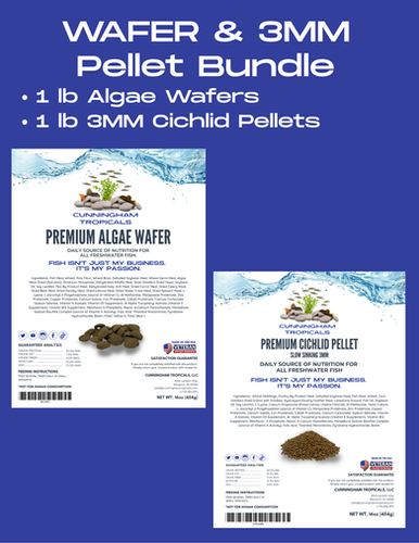 Algae Wafer and 3mm Cichlid Pellet Bundle | Cunningham Tropicals