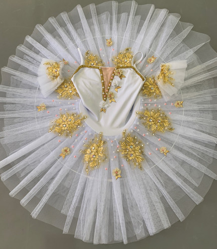 Tutu Branco e Dourado | Ballet Cultura
