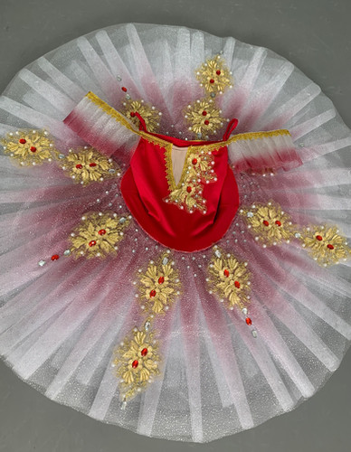 Tutu vermelho e dourado | Ballet Cultura