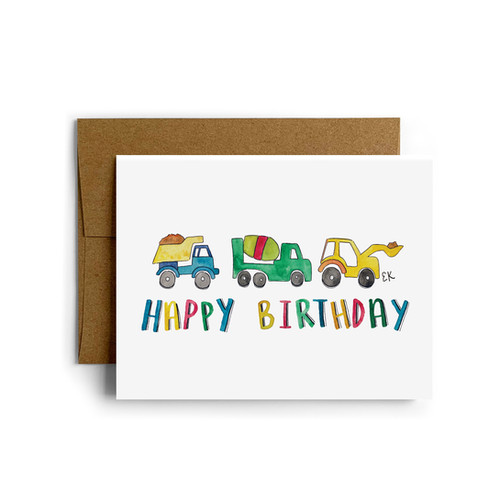 Birthday Trucks Greeting Card | Eileen Graphics