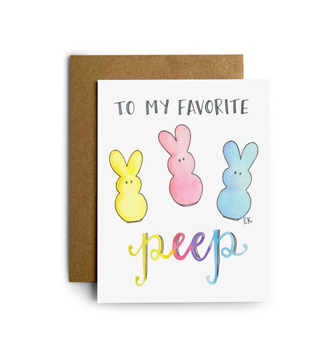 Favorite Peep Greeting Card | Eileen Graphics