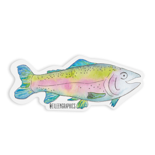 Rainbow Trout Sticker | Eileen Graphics
