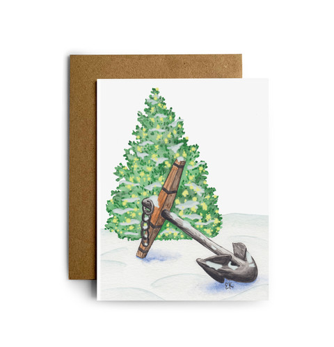 Anchor Christmas Tree Greeting Card | Eileen Graphics