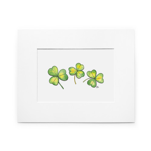 Three Shamrocks Art Print | Eileen Graphics