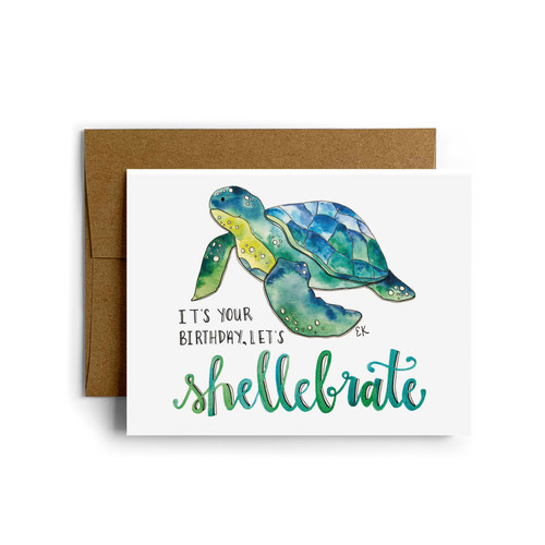 Turtle Birthday Greeting Card | Eileen Graphics