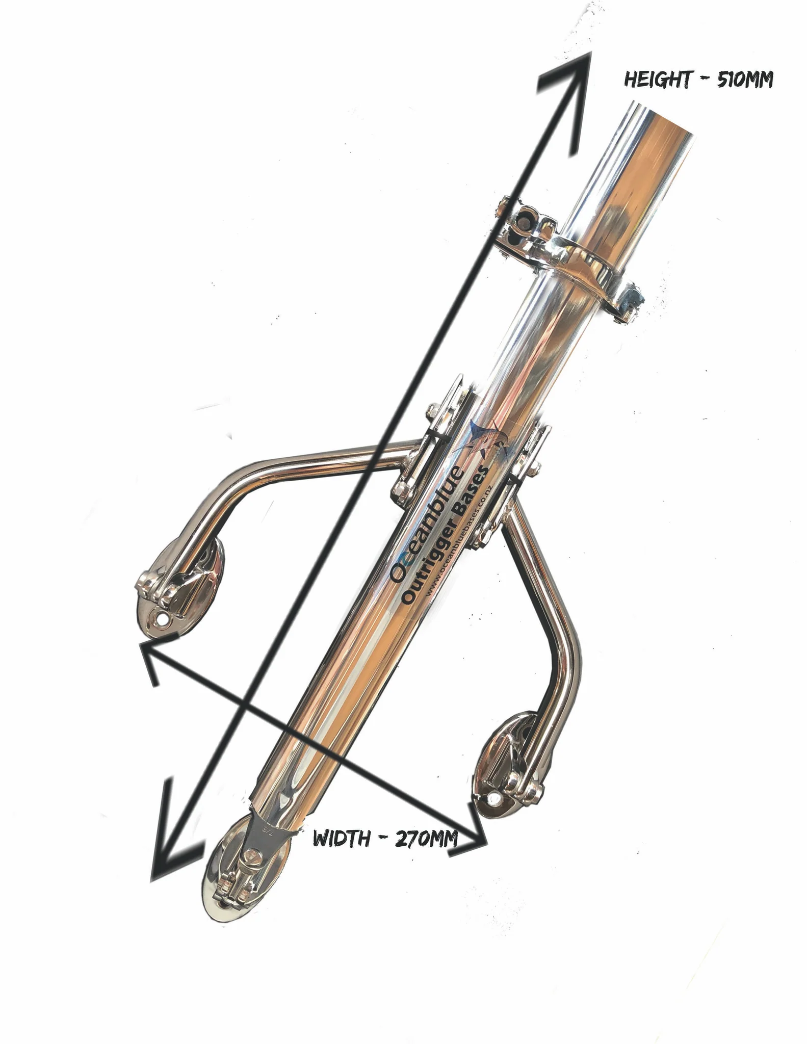 OCEANBLUE OUTRIGGERS - OUTRIGGER BASE WISHBONE - STAINLESS STEEL ...