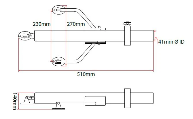 OCEANBLUE OUTRIGGERS - OUTRIGGER BASE WISHBONE - STAINLESS STEEL ...