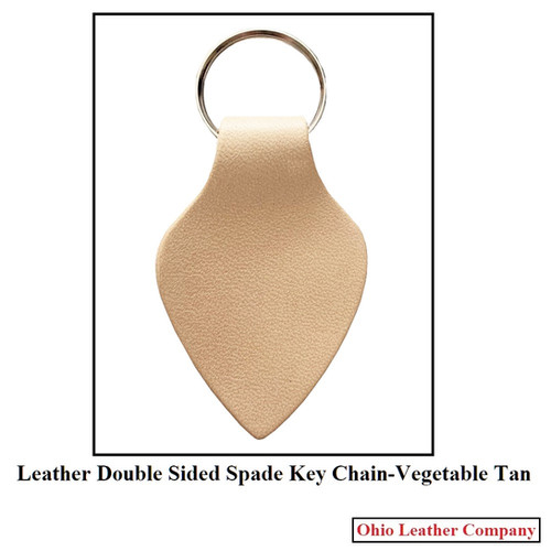 Leather Double Sided Spade Key Fob Kit | Ohio Leather Company