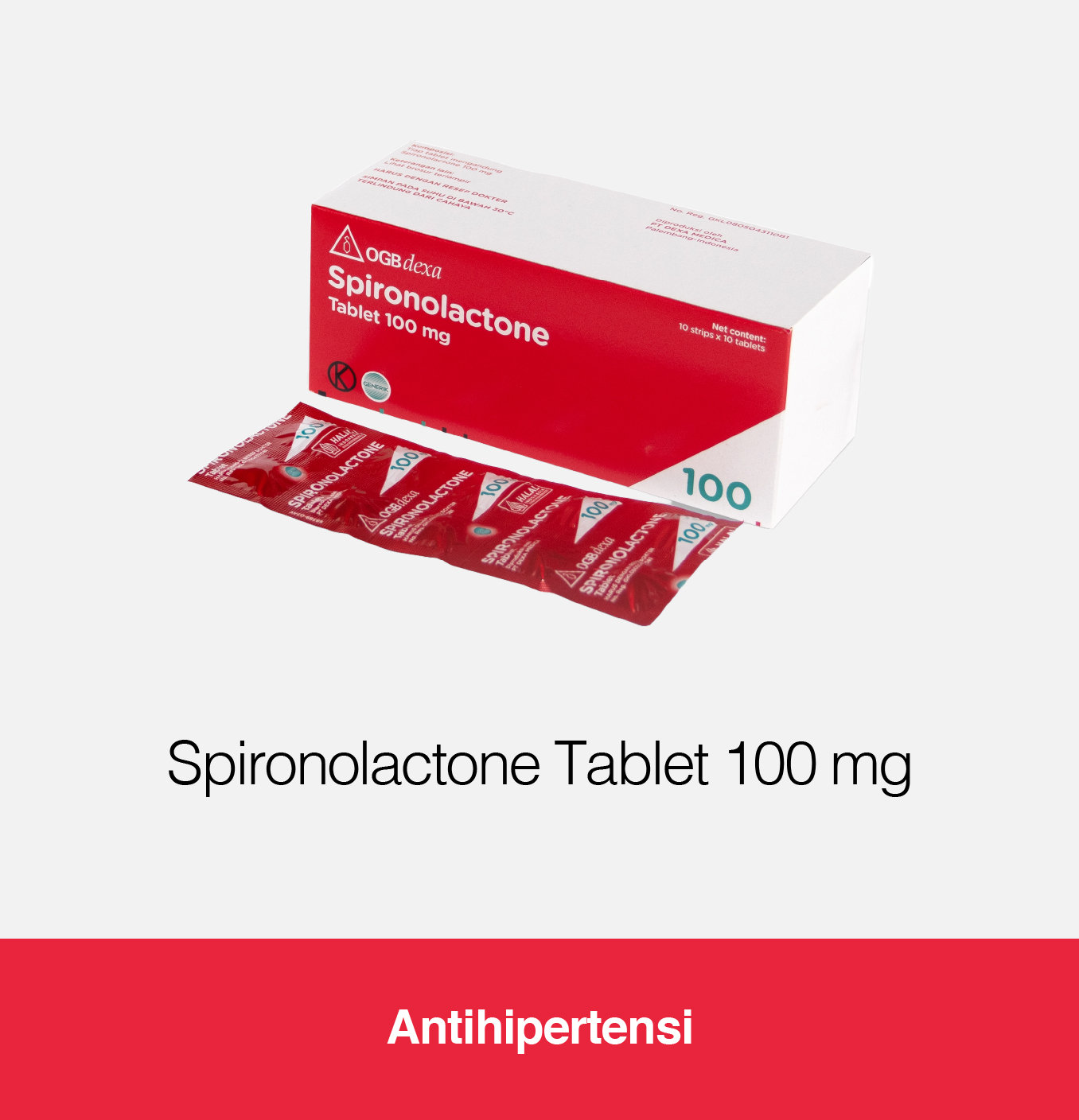 Spironolactone Tablet 100 mg | Kegunaan, Efek Samping, Dosis | OGB Dexa