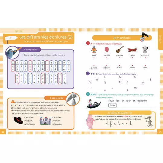 Mon année de grande section avec loup - cahier de soutien | Baby Steps NEW