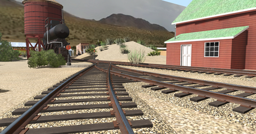 SP Mojave branch line model railroad | CPRR loco works