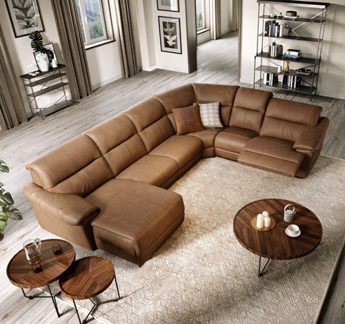 Potenza C063 Triple Motion Leather Sectional Sofa by Natuzzi Editions ...