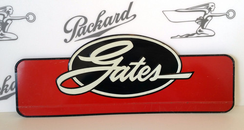 1950's Old Embossed GATES Auto Parts Sign | tucsonpackard