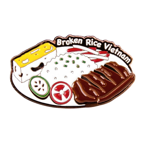 Broken Rice Metal Pin | Chum Chum's Onigiri