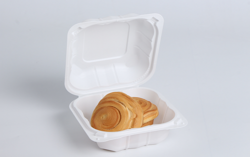 White-6”-Microwaveable Plastic Hinged Take-Out Container - 250/case-225 ...