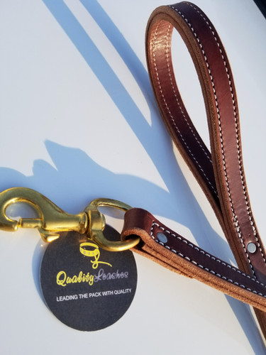 Double Handle Leather Leash | Quality Leashes
