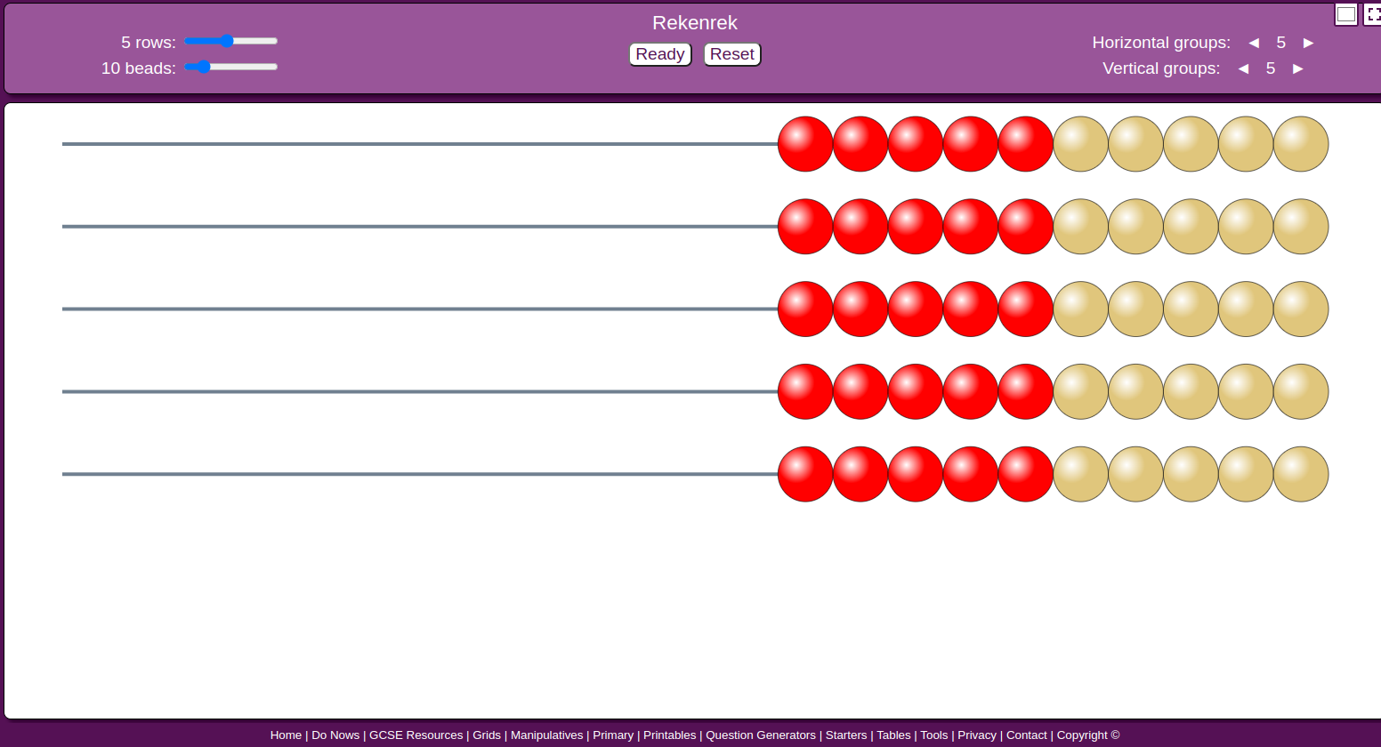 Rekenrek from MathsBot | A Dash of Research