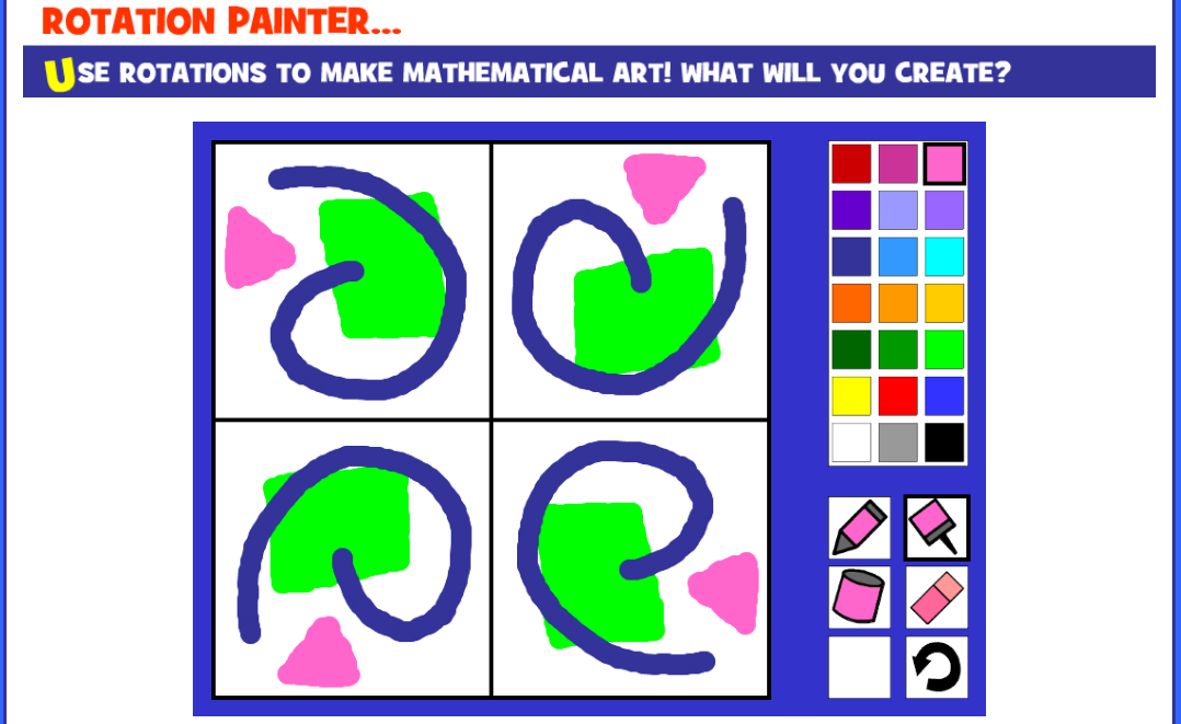 Rotation Painter from Math Playground | A Dash of Research