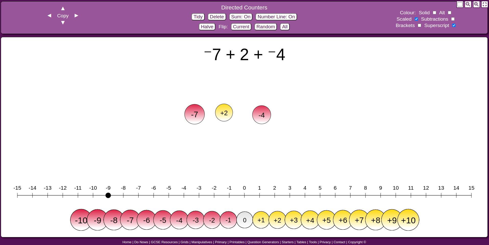 Directed Counters from MathsBot | A Dash of Research