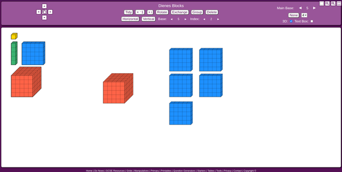 Dienes Blocks from MathsBot | A Dash of Research