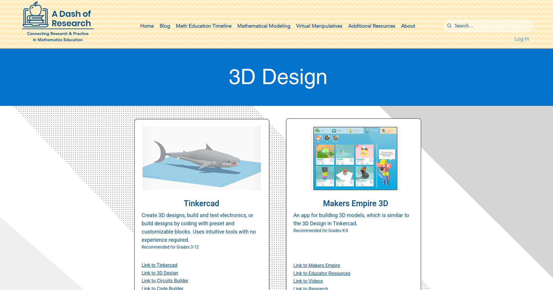 3D Design Resources | A Dash of Research