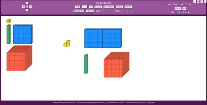Dienes Blocks from MathsBot | A Dash of Research