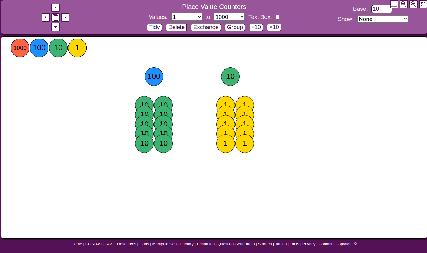 Place Value Counters from MathsBot | A Dash of Research