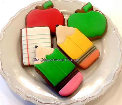 School Themed Cookies - Dozen | the-gingerbread-cottage