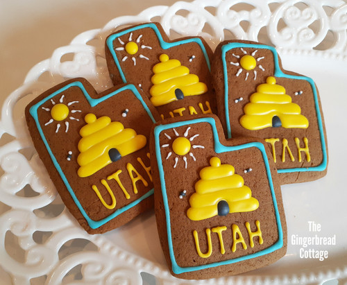 "Utah" Beehive Cookies Lightly-iced - Dozen | the-gingerbread-cottage