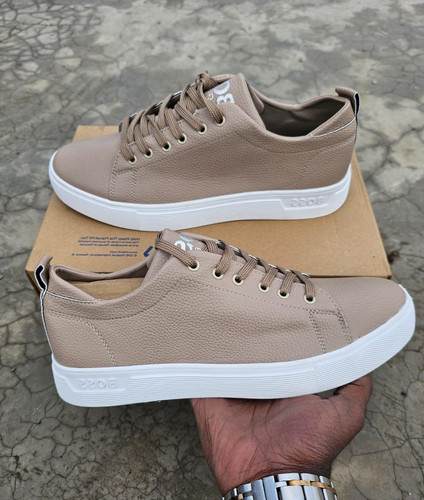 Hugo Boss Unisex Leather Sneakers-brown | Toppline Kenya