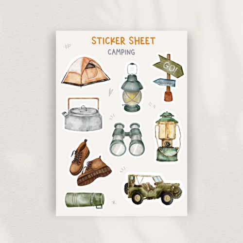 Camping Sticker Sheet | Purpose And Proverbs