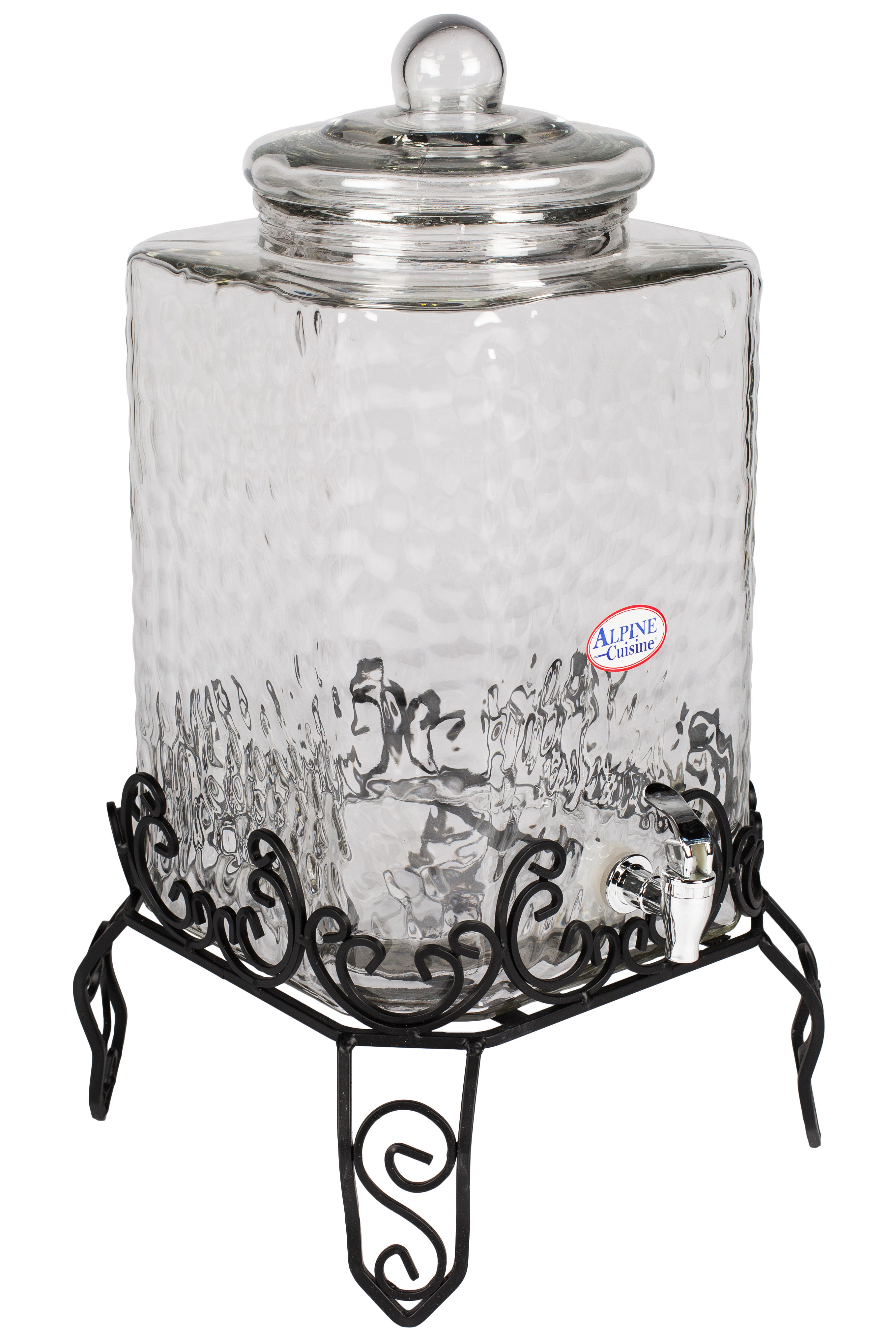 GLASS BEVERAGE DISPENSER WITH STAND - Hensley Event Resources