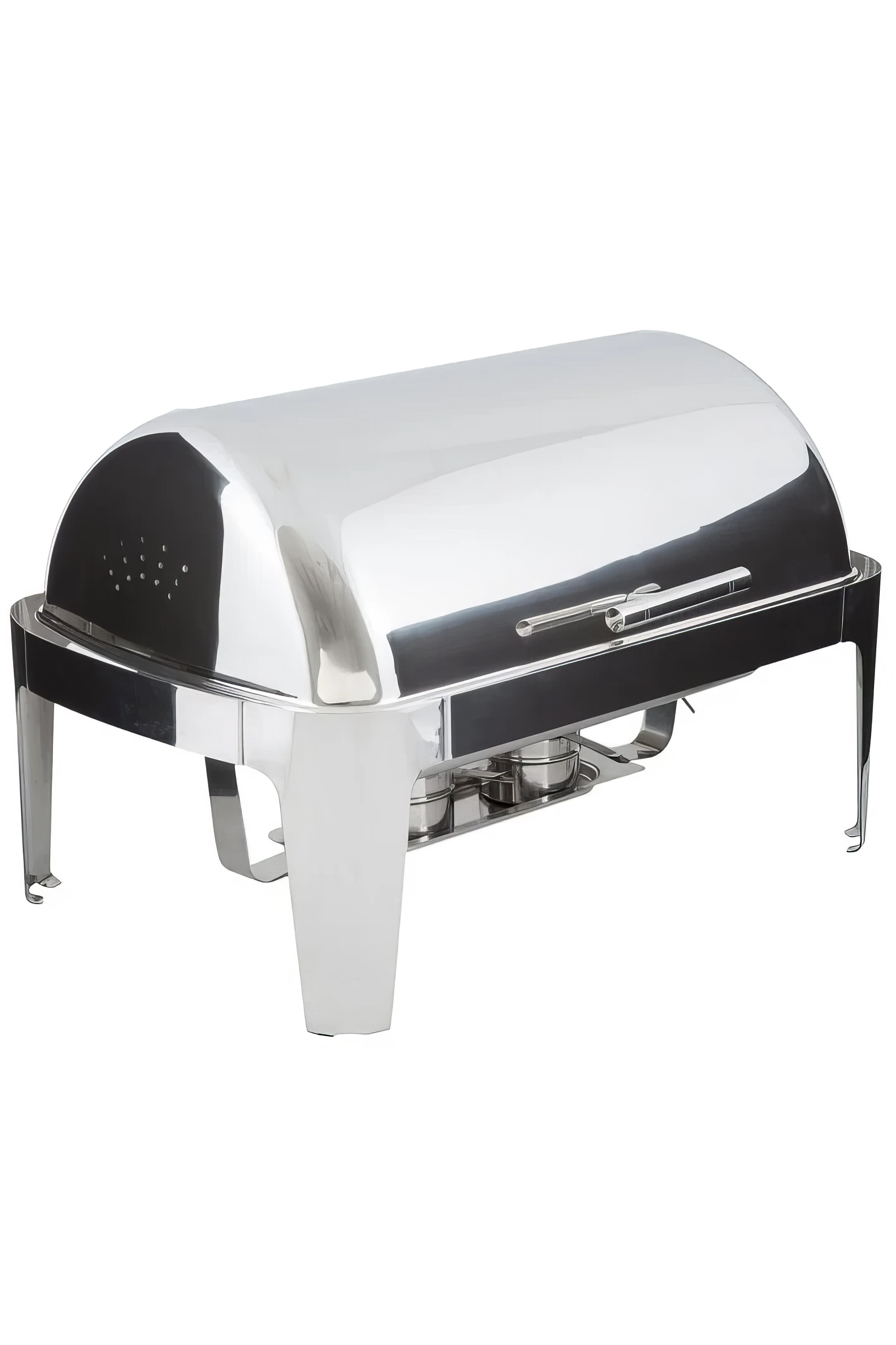 POLISHED S.S. CHAFER - ROLL TOP RECTANGULAR - Hensley Event Resources