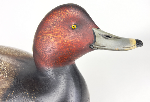 Carved-wing Redhead Drake - Jim Schmiedlin | A&M Decoys & Folk Art