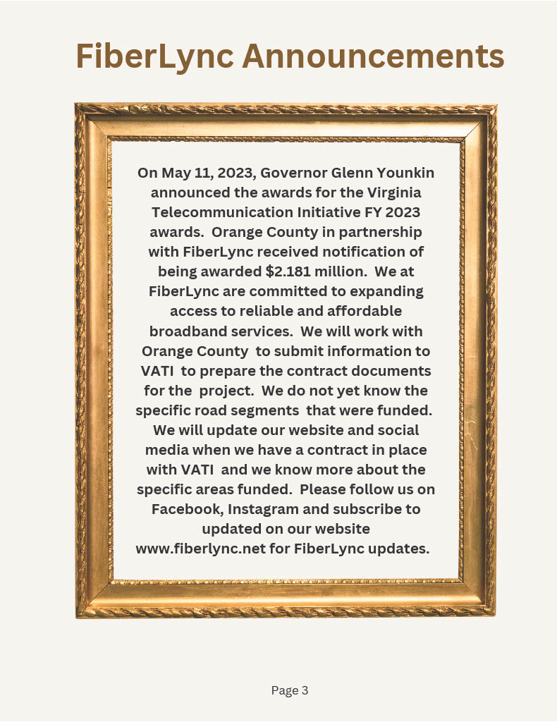 Spring/Summer 2023 FiberLync Newsletter