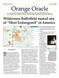 THE ORANGE ORACLE | Orange County Historical Society | Orange County ...