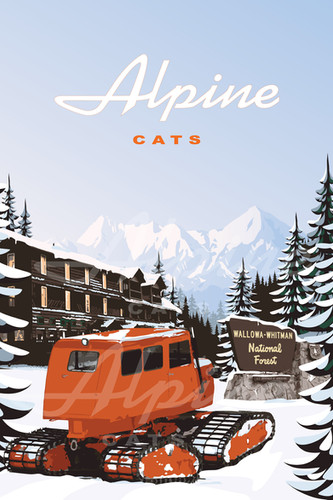 Alpine Cats Cat and Lodge Poster | Alpine Cat Tours