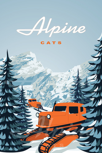 Alpine Cats Two Cat Poster | Alpine Cat Tours