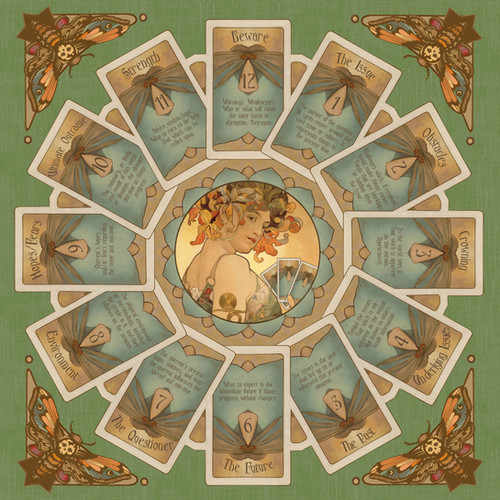 Art Nouveau Circle Spread Collection | Tarot by Seven, LLC