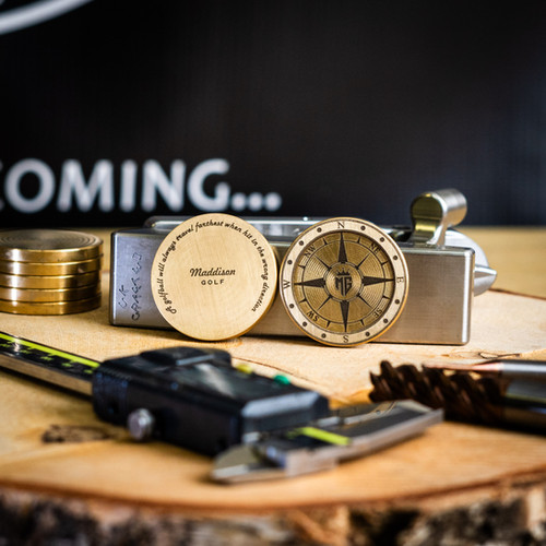 Compass Ball Marker - Brass | Maddison Golf