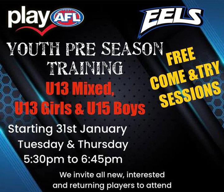 Youth preseason training start this week!